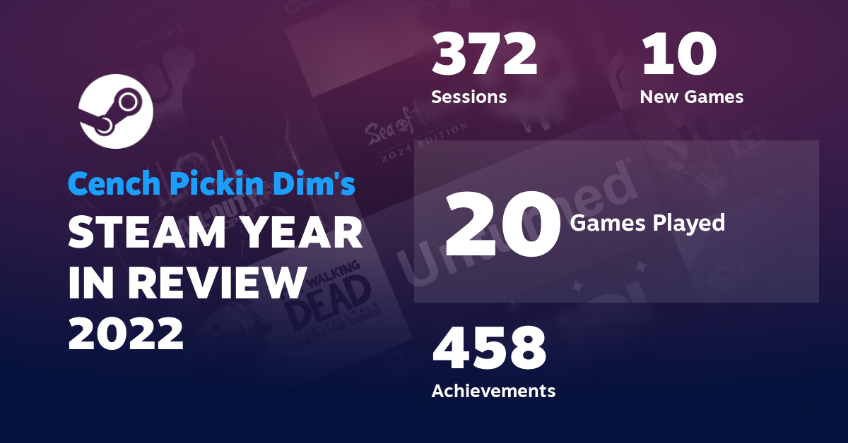 Cench Pickin Dim's STEAM YEAR IN REVIEW 2022