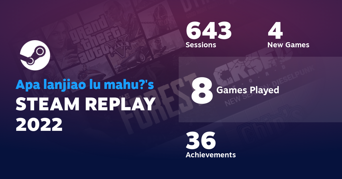 Apa lanjiao lu mahu?'s STEAM REPLAY 2022