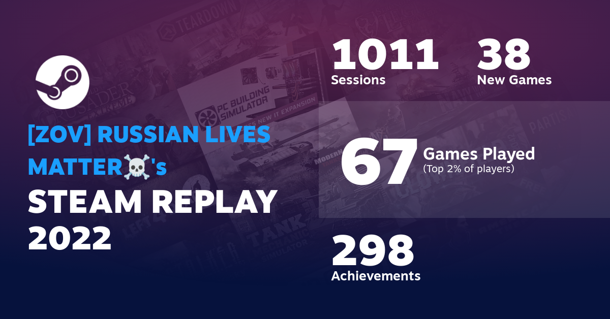 [ZOV] RUSSIAN LIVES MATTER☠'s STEAM REPLAY 2022
