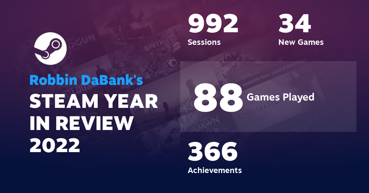 Robbin DaBank's STEAM YEAR IN REVIEW 2022