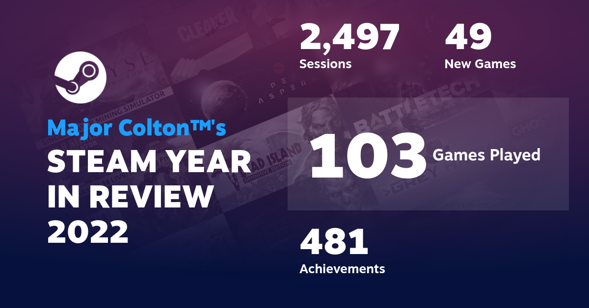 Major Colton™'s STEAM YEAR IN REVIEW 2022