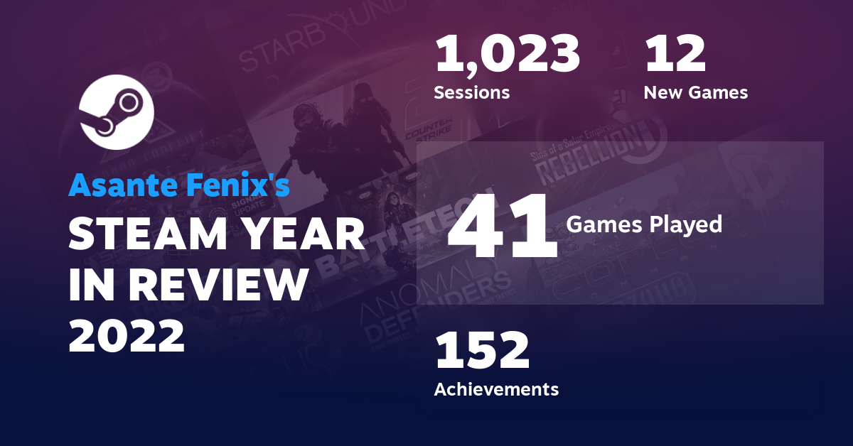 Asante Fenix's STEAM YEAR IN REVIEW 2022
