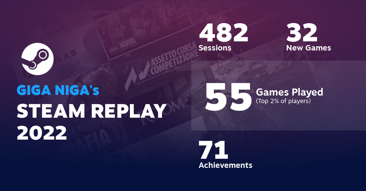 GIGA NIGA's STEAM REPLAY 2022