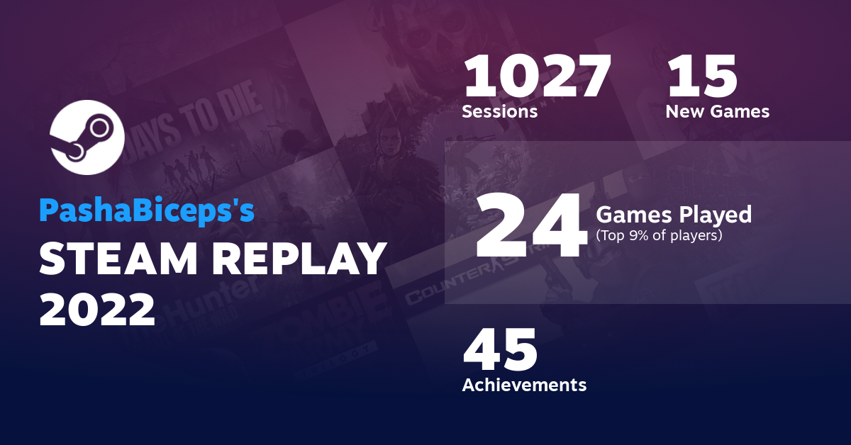 PashaBiceps's STEAM REPLAY 2022