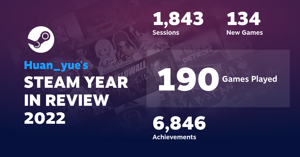 Huan_yue's STEAM YEAR IN REVIEW 2022