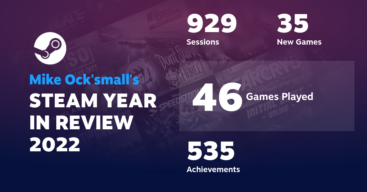 Mike Ock'small's STEAM YEAR IN REVIEW 2022