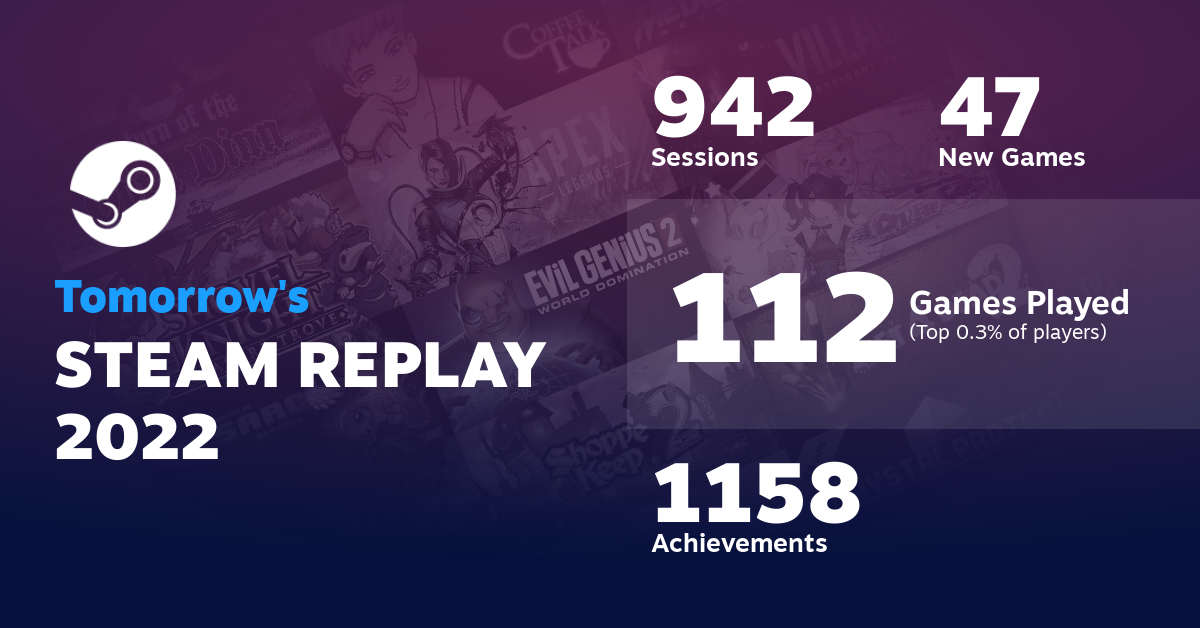 Tomorrow's STEAM REPLAY 2022