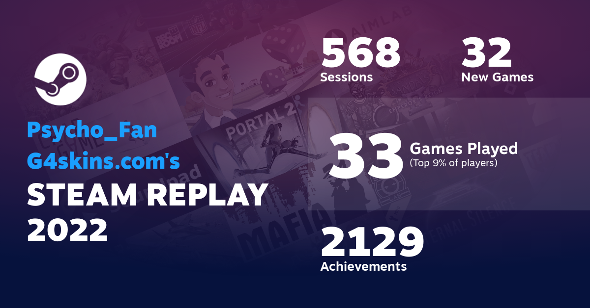 FranzJ Presents G4skins.com's STEAM REPLAY 2022