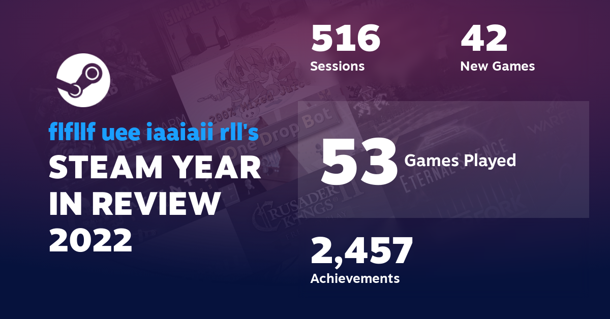 flfllf uee iaaiaii rll's STEAM YEAR IN REVIEW 2022