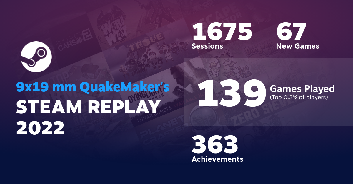 9x19 mm QuakeMaker's STEAM REPLAY 2022