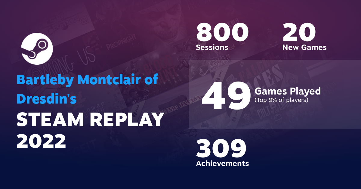 Bartleby Montclair of Dresdin's STEAM REPLAY 2022