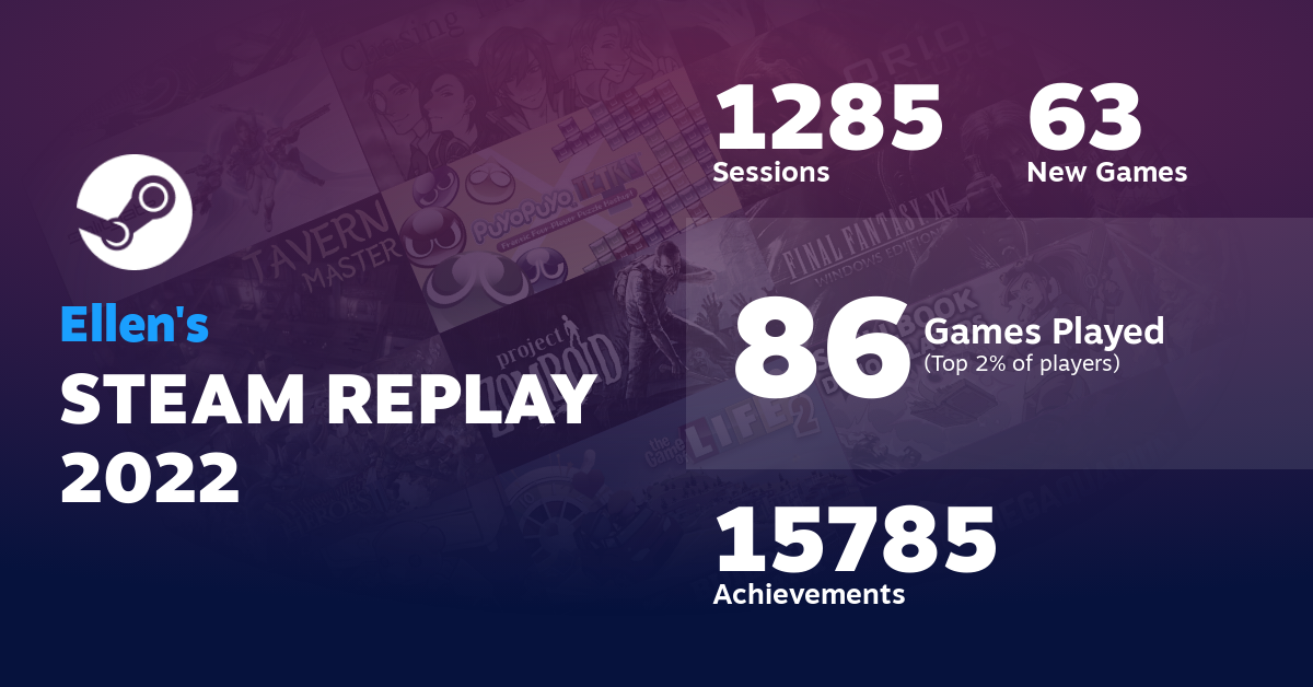 Ellen's STEAM REPLAY 2022