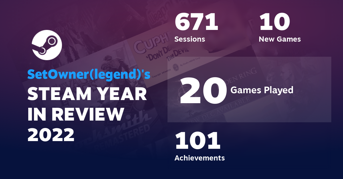 SetOwner(legend)'s STEAM YEAR IN REVIEW 2022