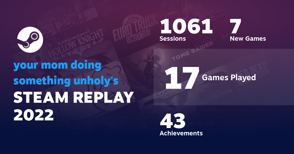 your mom doing something unholy's STEAM REPLAY 2022