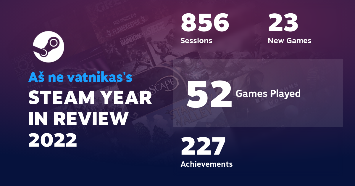 Aš ne vatnikas's STEAM YEAR IN REVIEW 2022