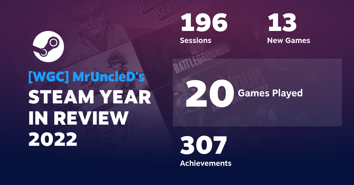 [WGC] MrUncleD's STEAM YEAR IN REVIEW 2022