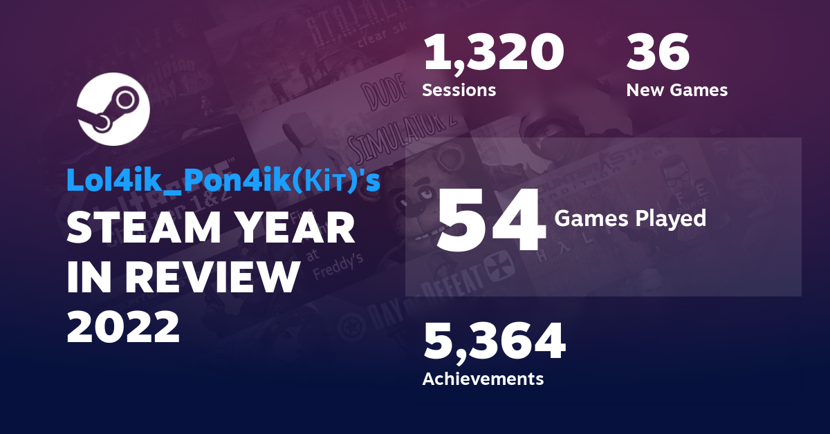 Lol4ik_Pon4ik(Кіт)'s STEAM YEAR IN REVIEW 2022