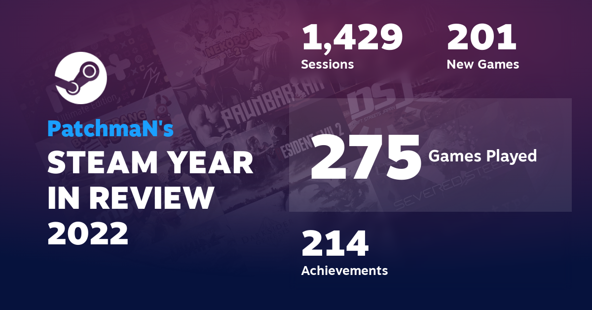 PatchmaN's STEAM YEAR IN REVIEW 2022