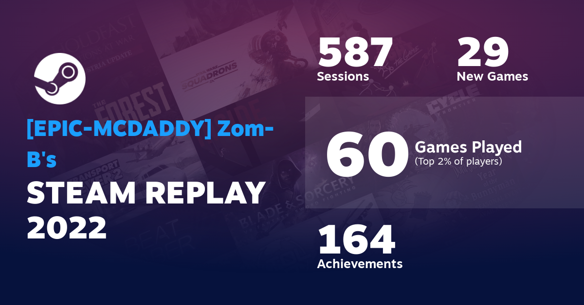 [EPIC-MCDADDY] Zom-B's STEAM REPLAY 2022