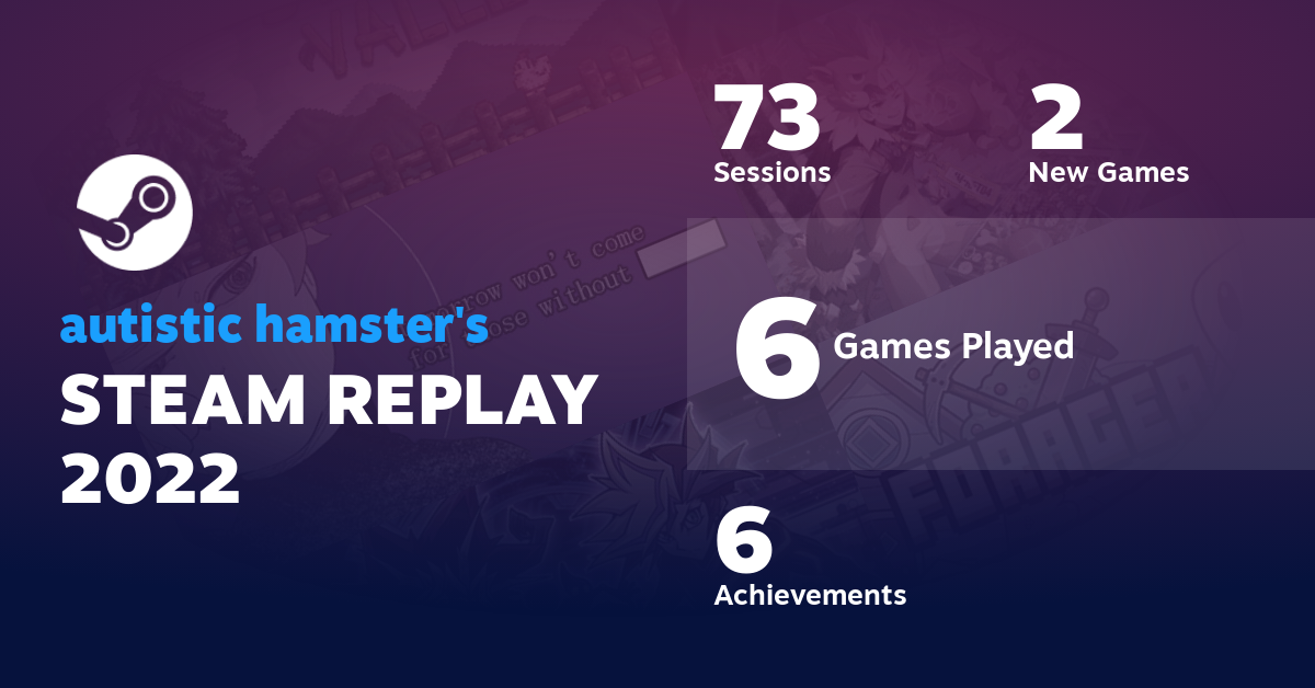 autistic hamster's STEAM REPLAY 2022