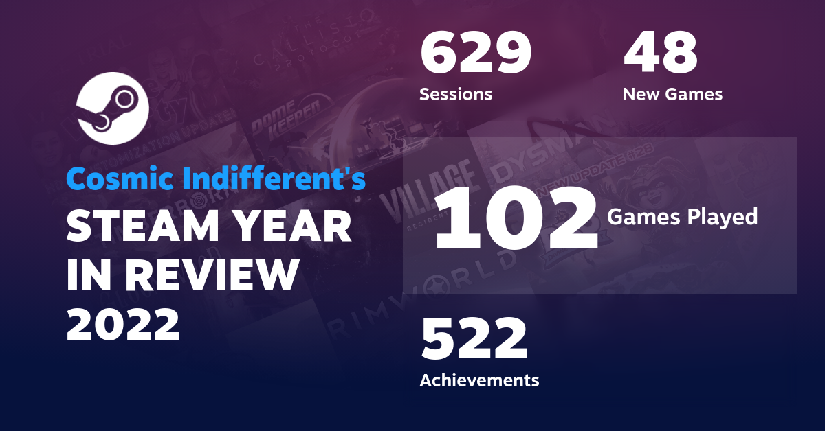Cosmic Indifferent's STEAM YEAR IN REVIEW 2022
