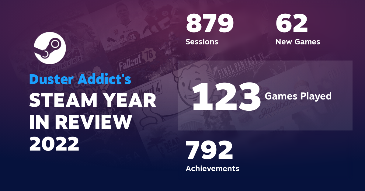 Duster Addict's STEAM YEAR IN REVIEW 2022