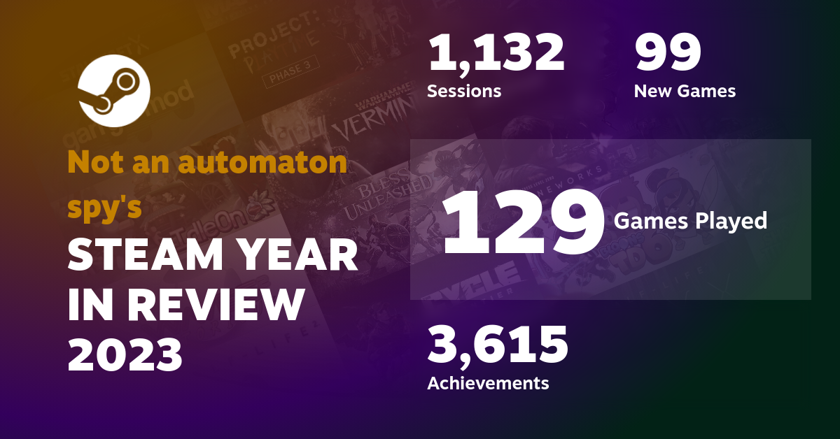 Not an automaton spy's STEAM YEAR IN REVIEW 2023