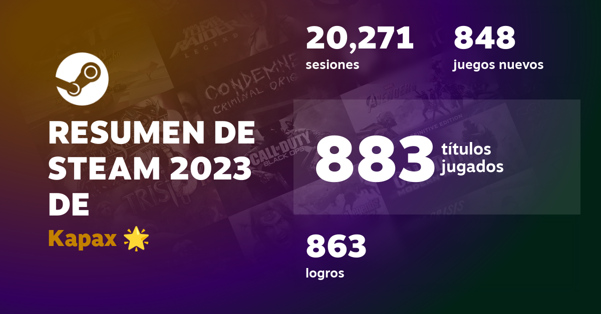 RESUMEN DE STEAM 2023 DE Kapax 🌟