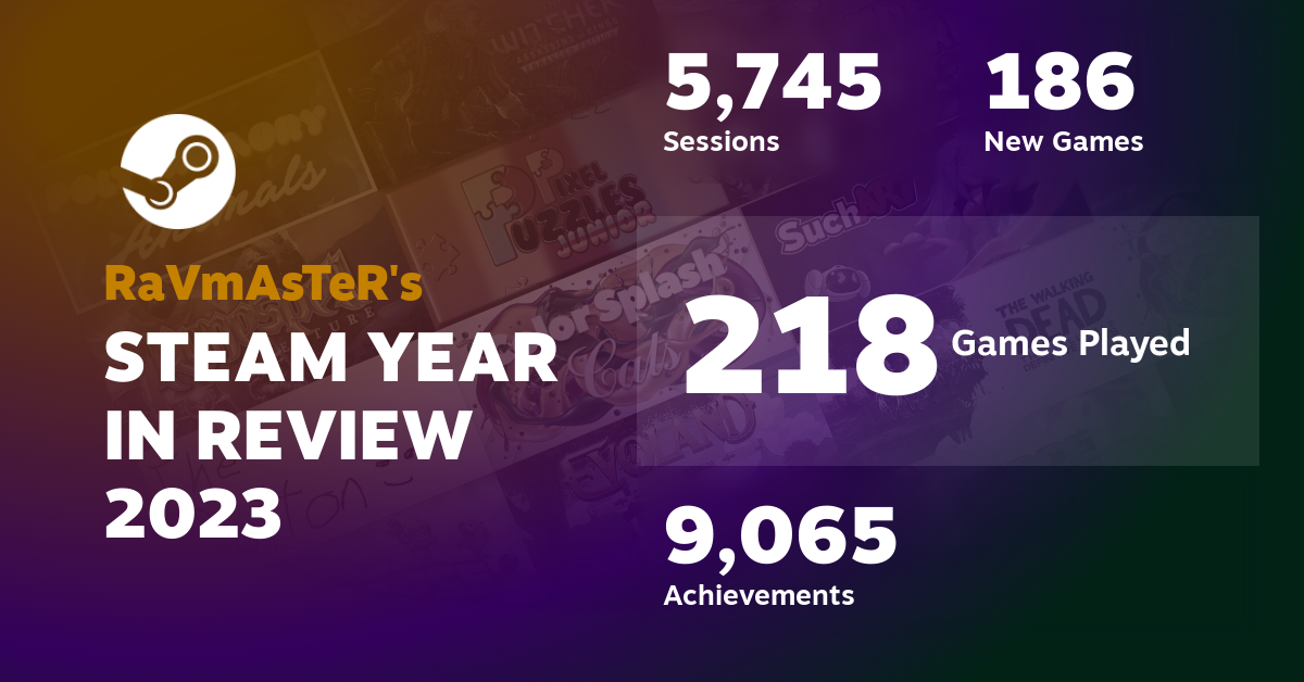 RaVmAsTeR's STEAM YEAR IN REVIEW 2023