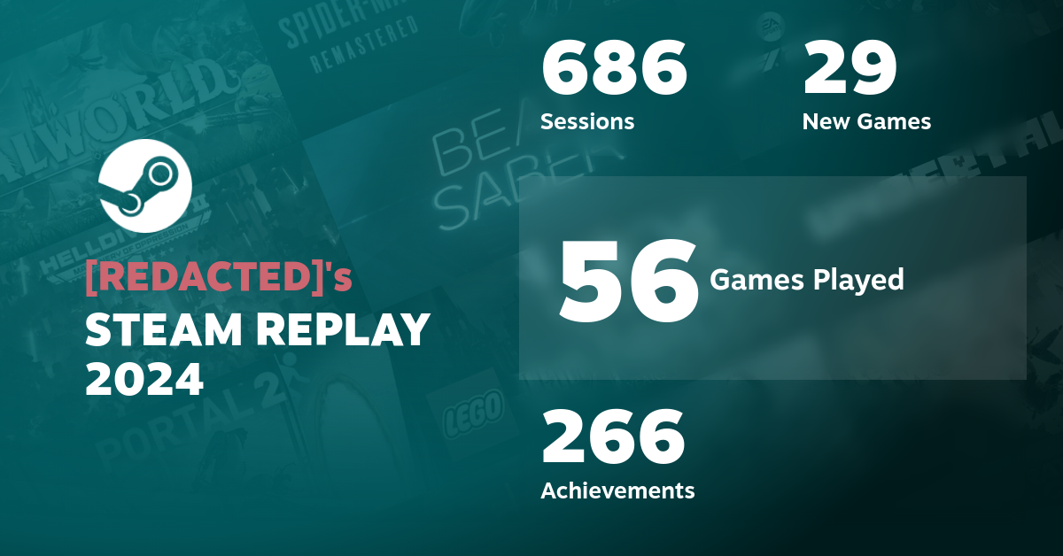 [REDACTED]'s STEAM REPLAY 2024