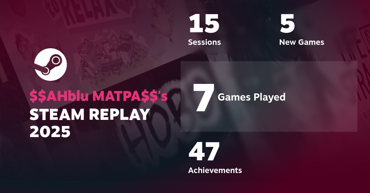 $$AHblu MATPA$$'s STEAM REPLAY 2025