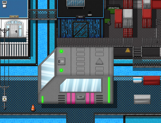 RPG Maker MZ - Sci-Fi and Modern Tileset - Exterior | Deku Deals