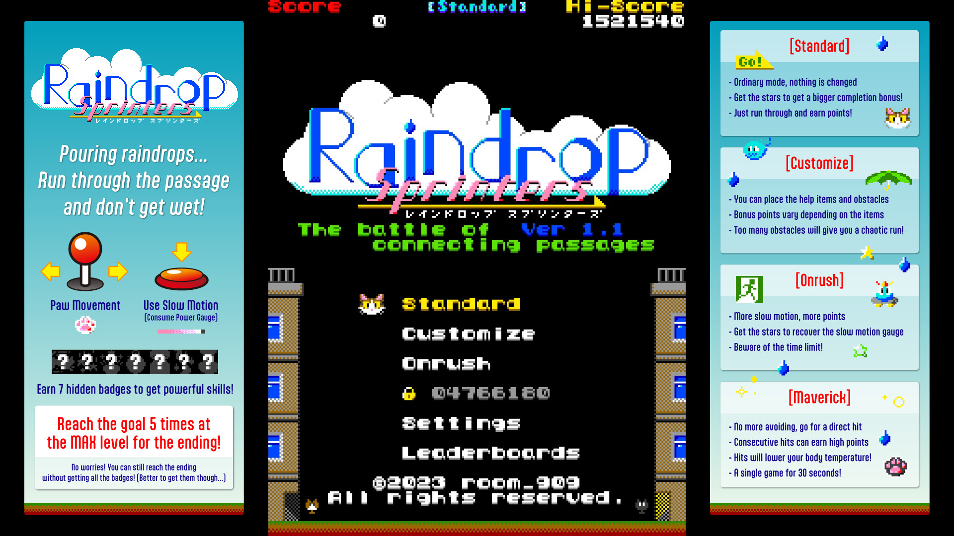 Save 30% on Raindrop Sprinters on Steam