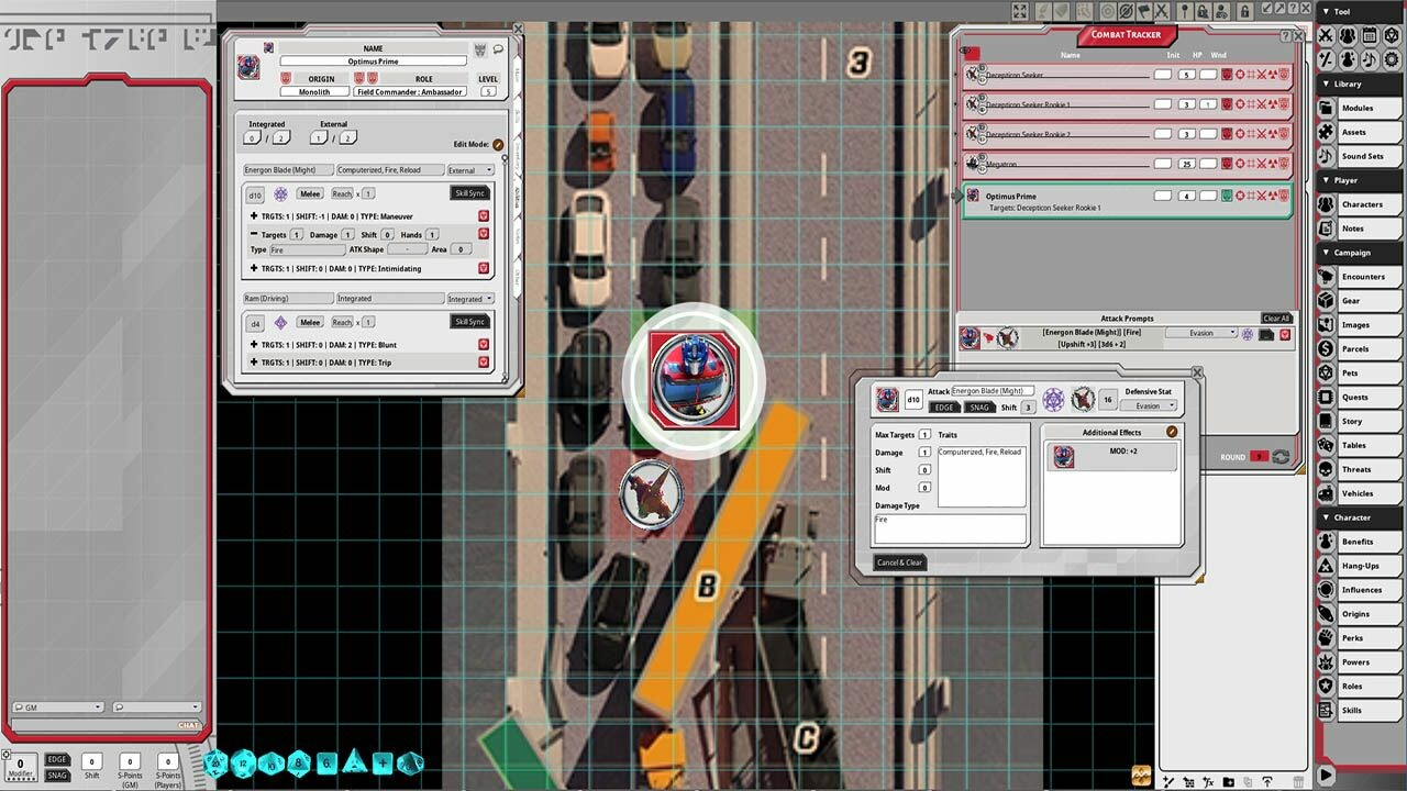 Fantasy Grounds Transformers Roleplaying Game Core Rules And Ruleset