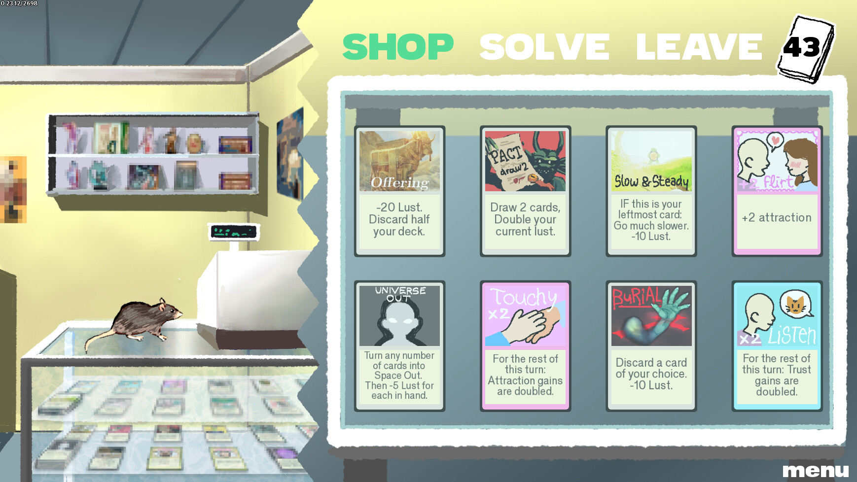 Dating Joyce: a Deckbuilding Game on Steam