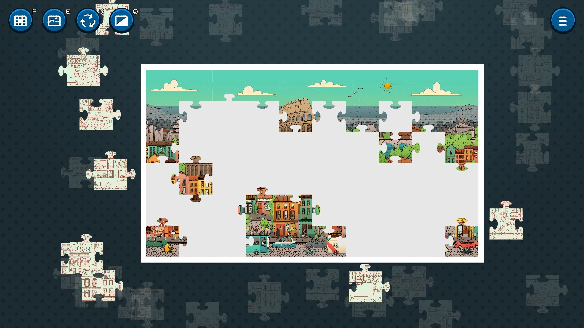 Hidden Cats in Jigsaw Puzzle - Rome on Steam