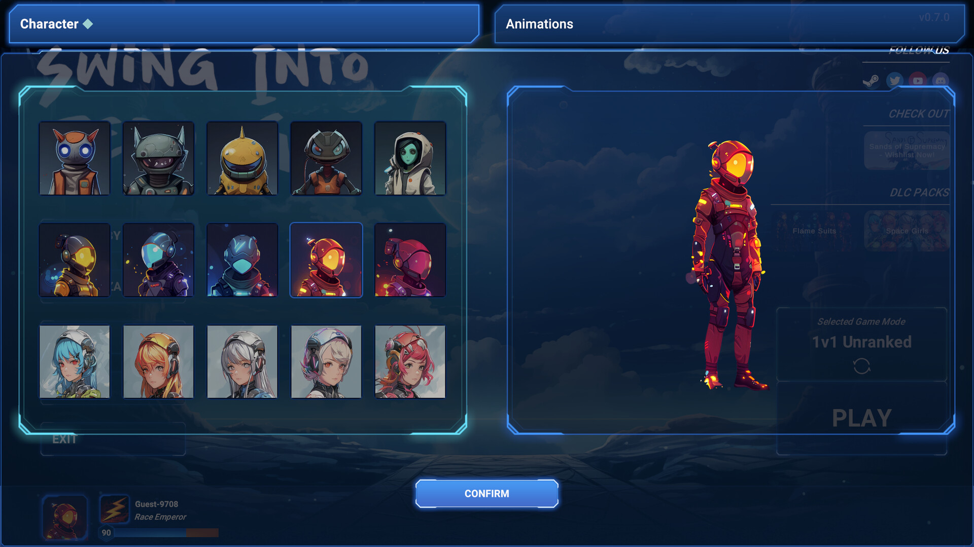 Swing Into Zero-G: Flame Suits Character Bundle on Steam