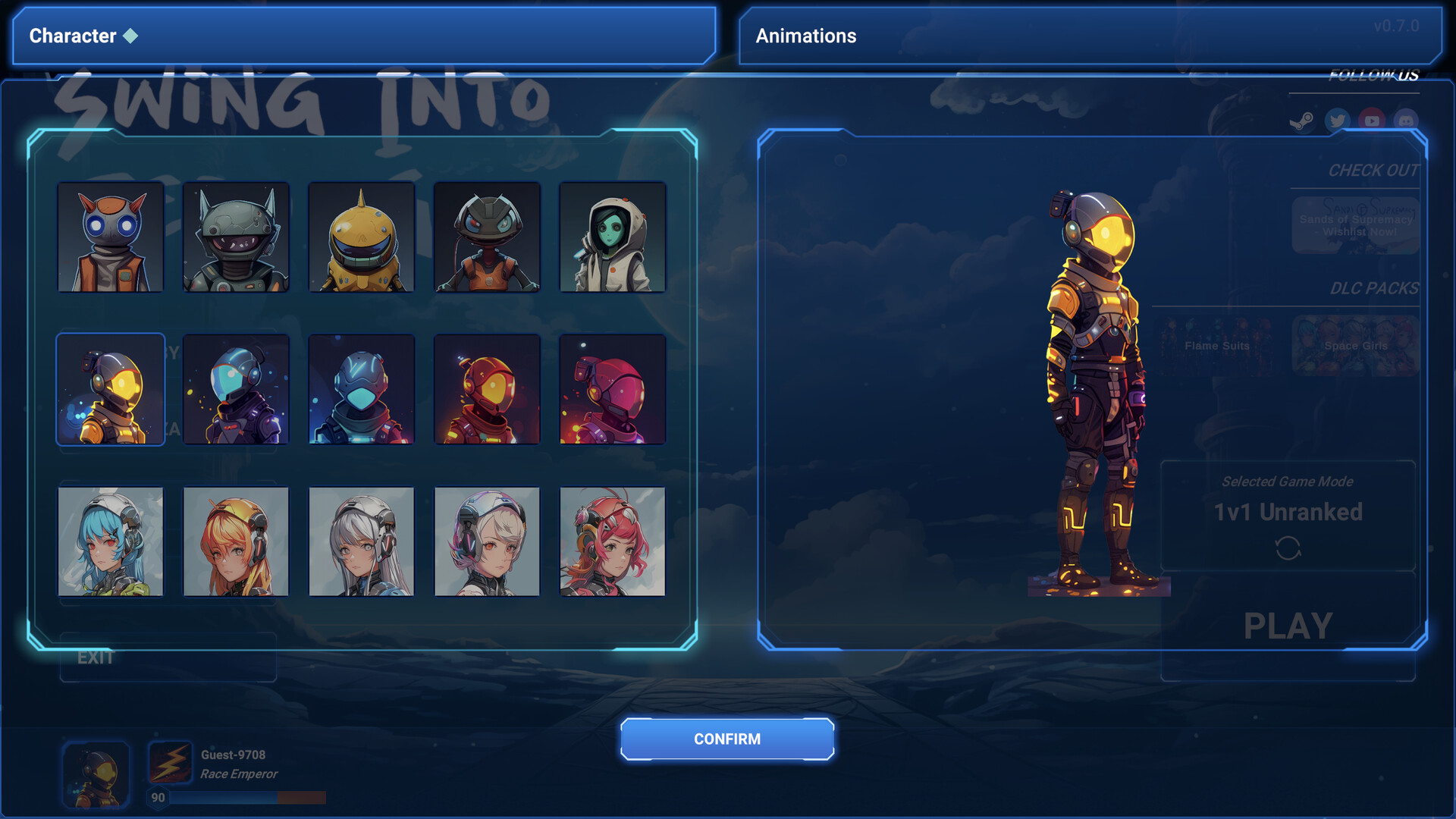 Swing Into Zero-G: Flame Suits Character Bundle on Steam