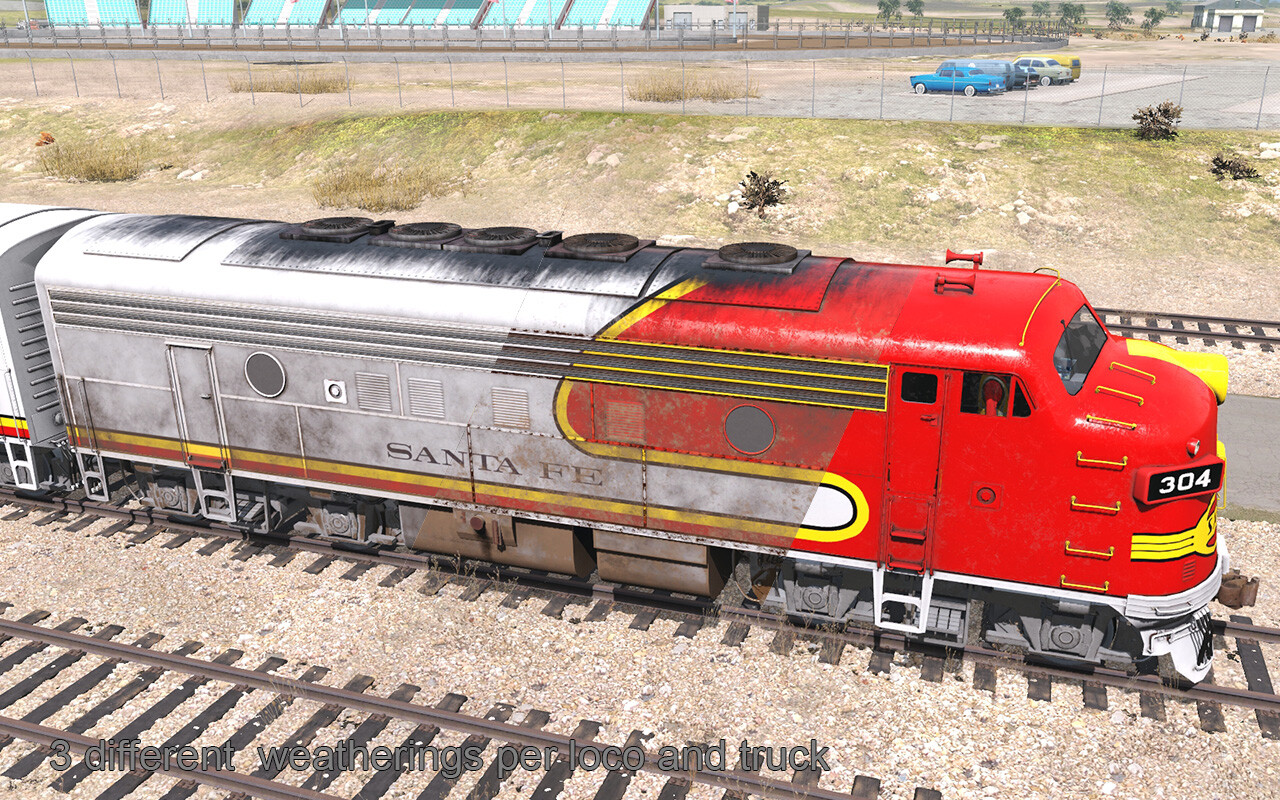 Trainz Plus DLC - Pro Train: ATSF F7A/B Warbonnet Loco Bundle | Deku Deals