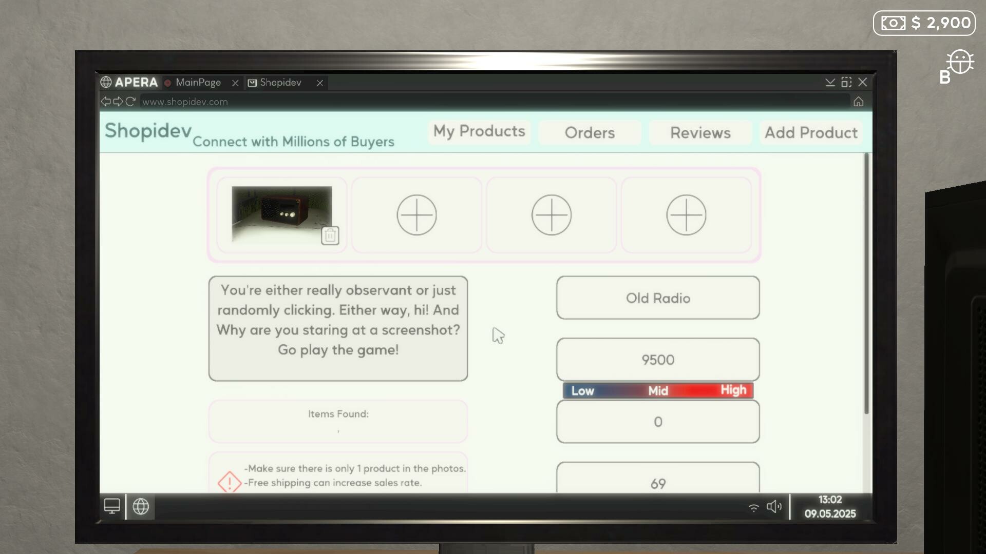 E-Commerce Simulator 2025 - Keymailer