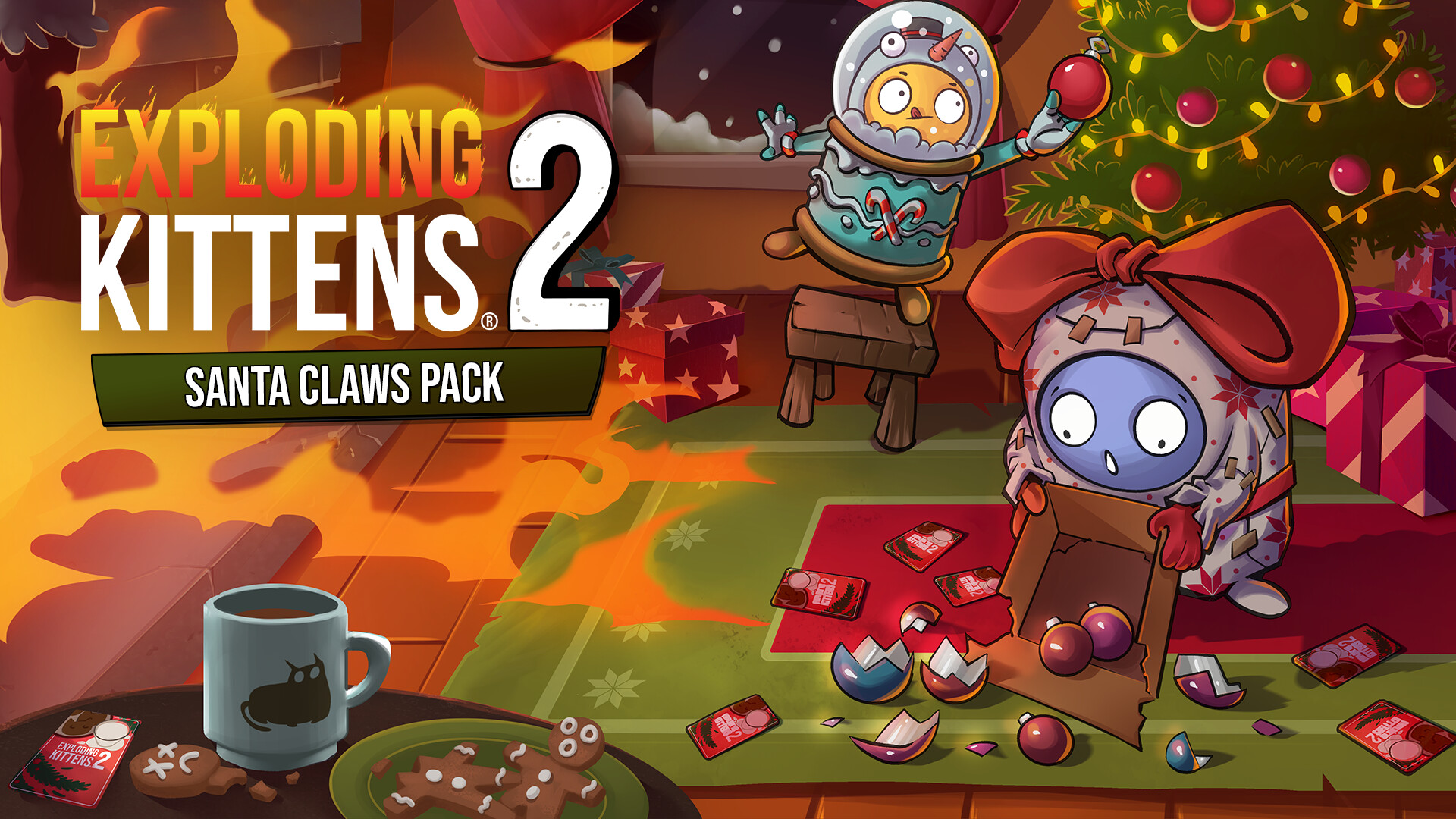 Exploding Kittens 2 - Santa Claws Pack | Deku Deals