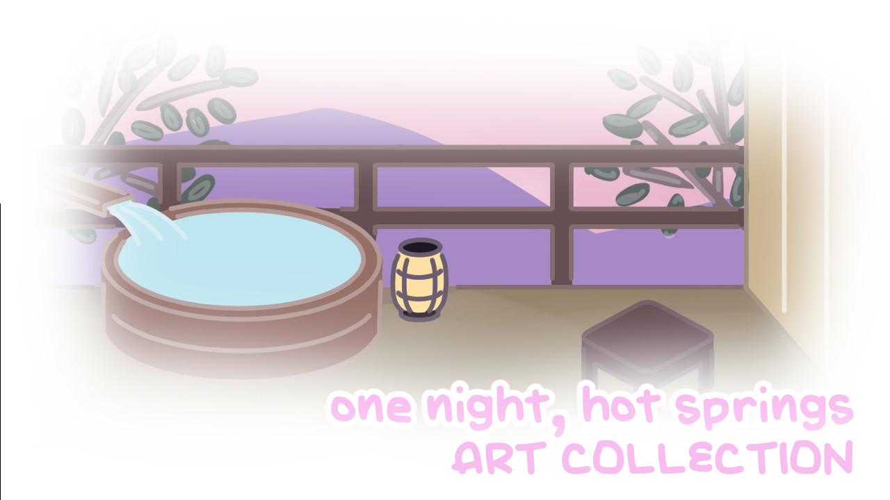 one night, hot springs - art collection on Steam
